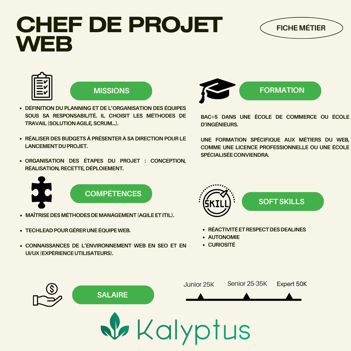 Chef de Projet Web : Missions, Formations, Salaire